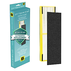 Germ Guardian FLT4825 HEPA GENUINE Air Purifier Replacement Filter B for GermGuardian AC4300BPTCA, AC4900CA, AC4825, AC4825DLX, AC4850PT, CDAP4500BCA, CDAP4500WCA and More, 1-Pack , Gray