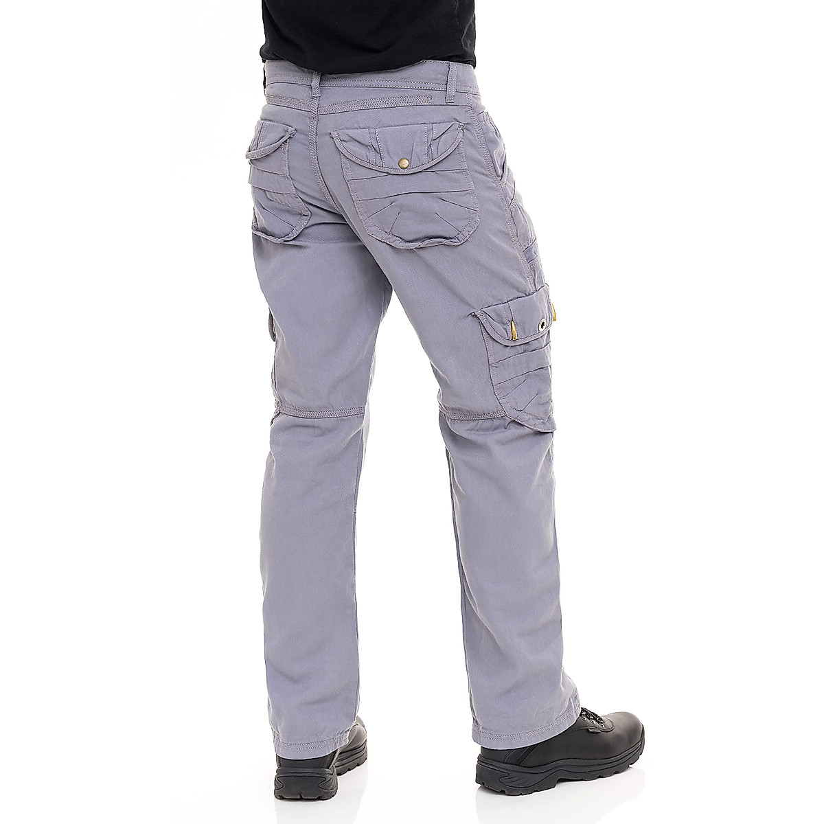 Skylinewears Men Cotton Multi-Pockets Tactical Pant Hiking Military Combat Cargo Army Outdoor Utility Pant Trousers Gray 30x34