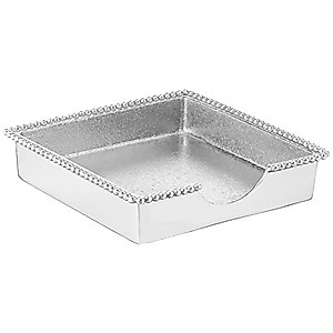 Mariposa Beaded Luncheon Napkin Holder, Silver
