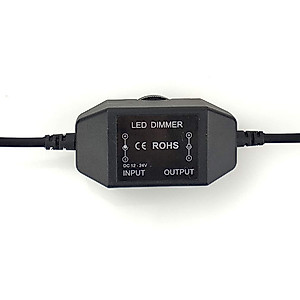 LED Strip Lights Dimmer Switch Stepless Compatible for LED Dimmable Lights, LED Rope Light 3528,5050,5630(3 Pack)