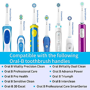 Replacement Toothbrush Heads for Braun, 8 Pack Clean Electric Brush Heads Compatible with Most Electric Toothbrush, Refill for 7000/Pro 1000/9600/ 5000/3000/ 8000 and More.