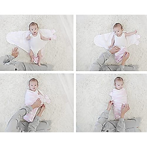 BaeBae Goods Swaddle Blanket, Adjustable Infant Baby Swaddling Wrap Set of 4, Baby Swaddling Wrap Blankets for Boys and Girls Made in Soft Cotton (0-3 Months)