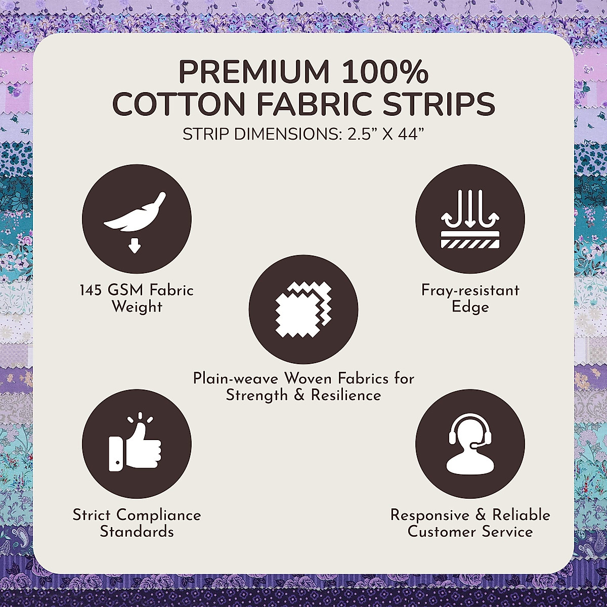 Tinyspool & Co. Jelly Roll Fabric Strips for Quilting, Crafting, and Sewing, 40 Strip Assorted Bundle, Soft Cotton for Blanket, Rug, Upholstery, Home Decor, and Purse Making, Merry Mermaid