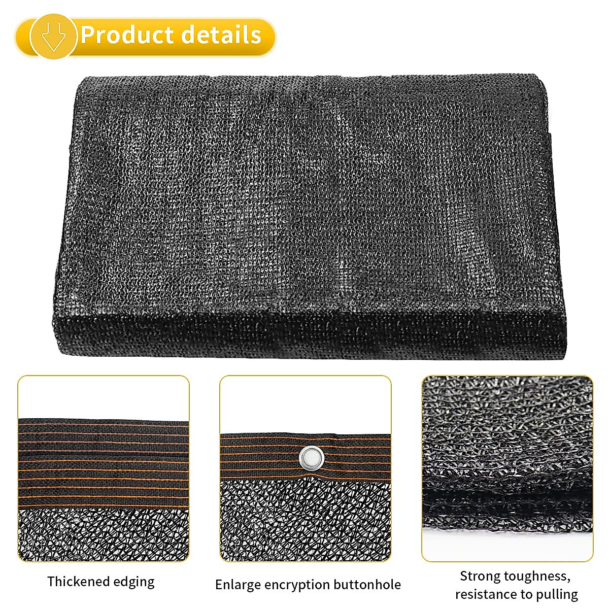 40% Shade Cloth Garden Shade Mesh Net with Grommets - Sun Shade Cover for Pergola, Patio Plants, Greenhouse, Chicken Coop, Outdoor (10Ft x 16.4Ft)