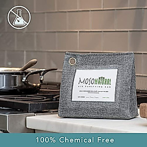 Moso Natural Air Purifying Bag 600g (2 Pack). A Scent Free Odor Eliminator for Kitchens, Bedrooms, Living Rooms, Pet Areas. Premium Moso Bamboo Charcoal Odor Absorber. Freestanding Design.