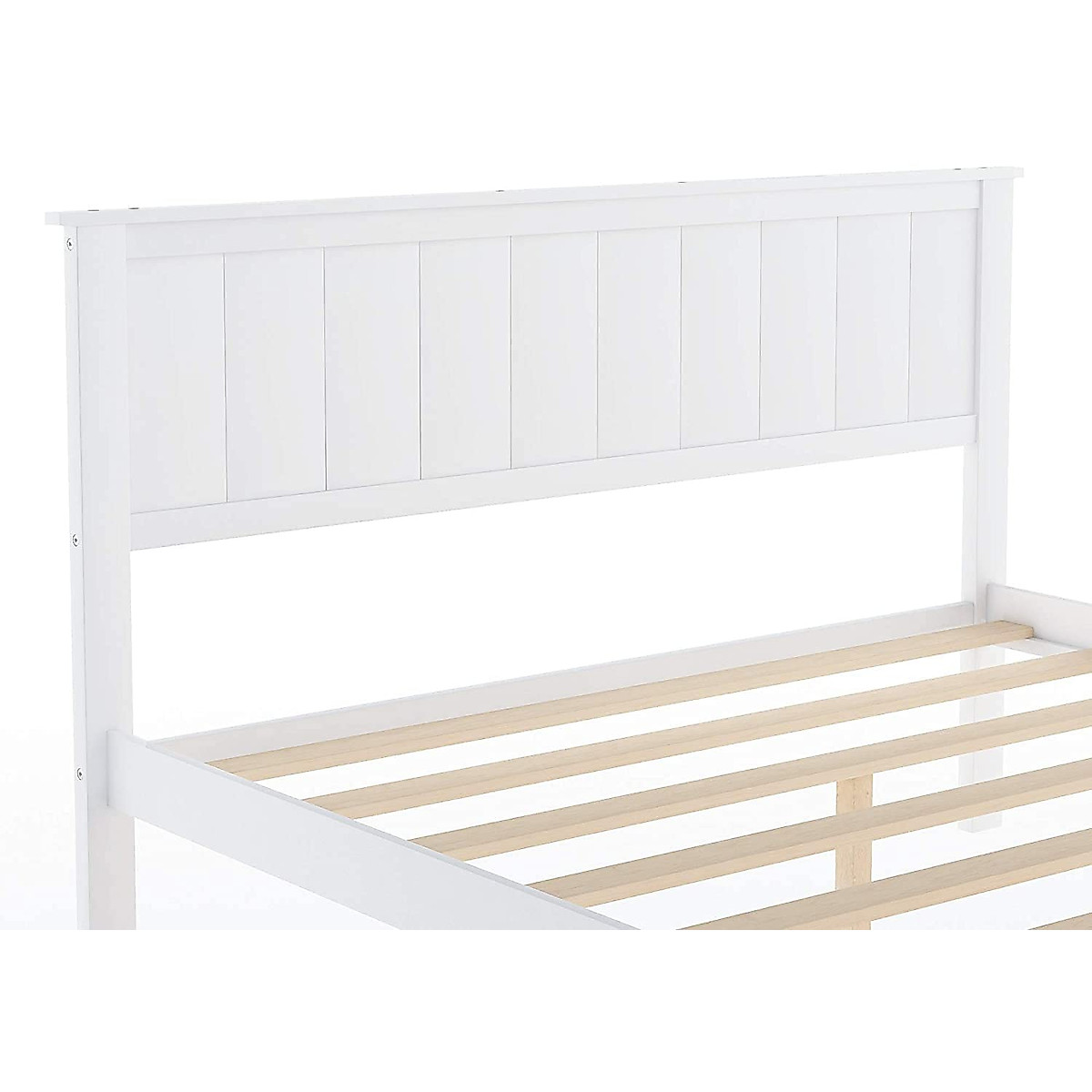 STP-Y Twin Size Platform Bed, Wood Platform Bed Frame with Storage Drawers, Wooden Platform Bed with Headboard for Kids Boys Girls Teens Adults, No Box Spring Needed, Easy Assembly, Gray