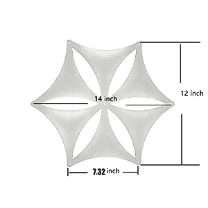 OSHIYINN White 3D Flower Venus 14"x12" Hanging Room Divider Panel Felt Fiber Surface High Density Polyester Fiber Board Cut Room Partition Home Decoratio(12 Pcs)