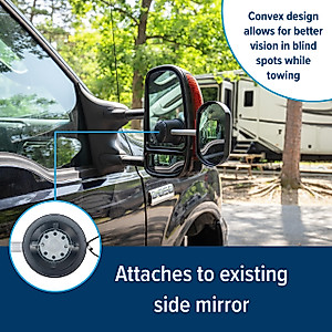 Camco 25668 Convex Tow-N-See Mirror - Passenger Side