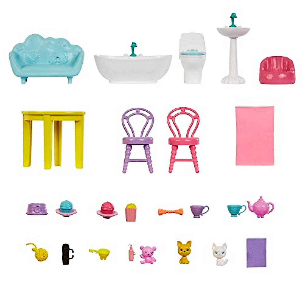 Barbie Dollhouse, Chelsea Playhouse with Transforming Areas & 20+ Pieces, Includes 2 Pets, Pool, Furniture & Accessories (Amazon Exclusive)