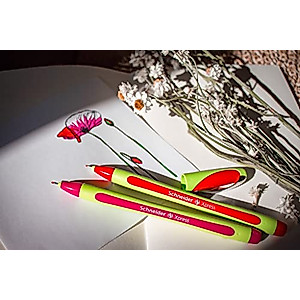 Schneider Xpress Premium Fineliner, 0.8 mm Porous Point, Light Green Barrel, Black Ink, Box of 10 Pens (190001)