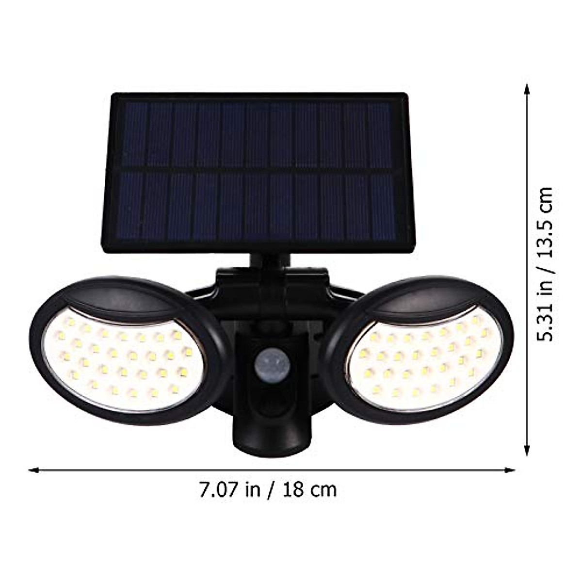 BESPORTBLE LED Solar Powered Light Human Body Induction Wall Street Lamp Outdoor Security Landscape Lantern for Patio Stairs Garden Pathway Home Light with 56 LED Bulb