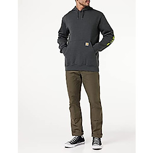 Carhartt mens Loose Fit Midweight Sweatshirt fashion hoodies, Carbon Heather, X-Large US