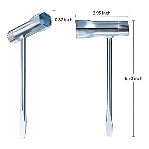3 Pack Chainsaw Wrench Scrench Tool Replacement, 13 by 19 mm Chainsaw Wrench Scrench T Wrench Spanner Tool Remover for Saws Chains Nuts Combination Screwdriver and Wrench Mix Multi Tool