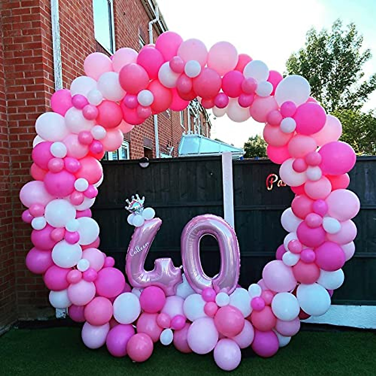 100 PCS 12" Latex Confetti Balloons for Wedding Baby Shower Birthday Decoration (Pink)