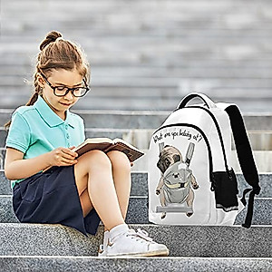 ALAZA Pug Dog Print Puppy Funny Backpack Purse for Women Men Personalized Laptop Notebook Tablet School Bag Stylish Casual Daypack, 13 14 15.6 inch