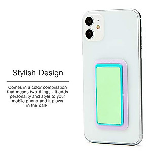 HANDL New York HANDLstick Green and Lavender Glow in The Dark Grip and Stand for Smartphone