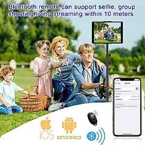 SAMHOUSING Tripod Floor Stand, with 65 inch Height Adjustable Stand Holder & 360° Rotating iPad Tripod Mount for iPad Pro, iPhone, Kindle, and All 4.5-12.9 Inch Tablets