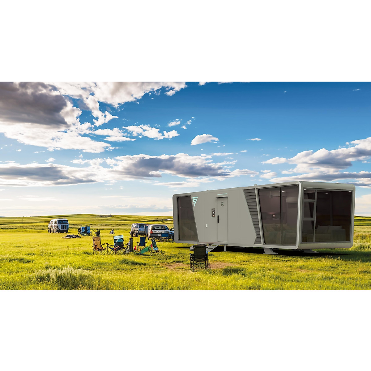 Perfect Prefab House to Live in, Portable Tiny Homes for Couples, Prefabricated Container House for Adults Living with Modular Home, Foldable Mobile Home with Perfect Steel Frame