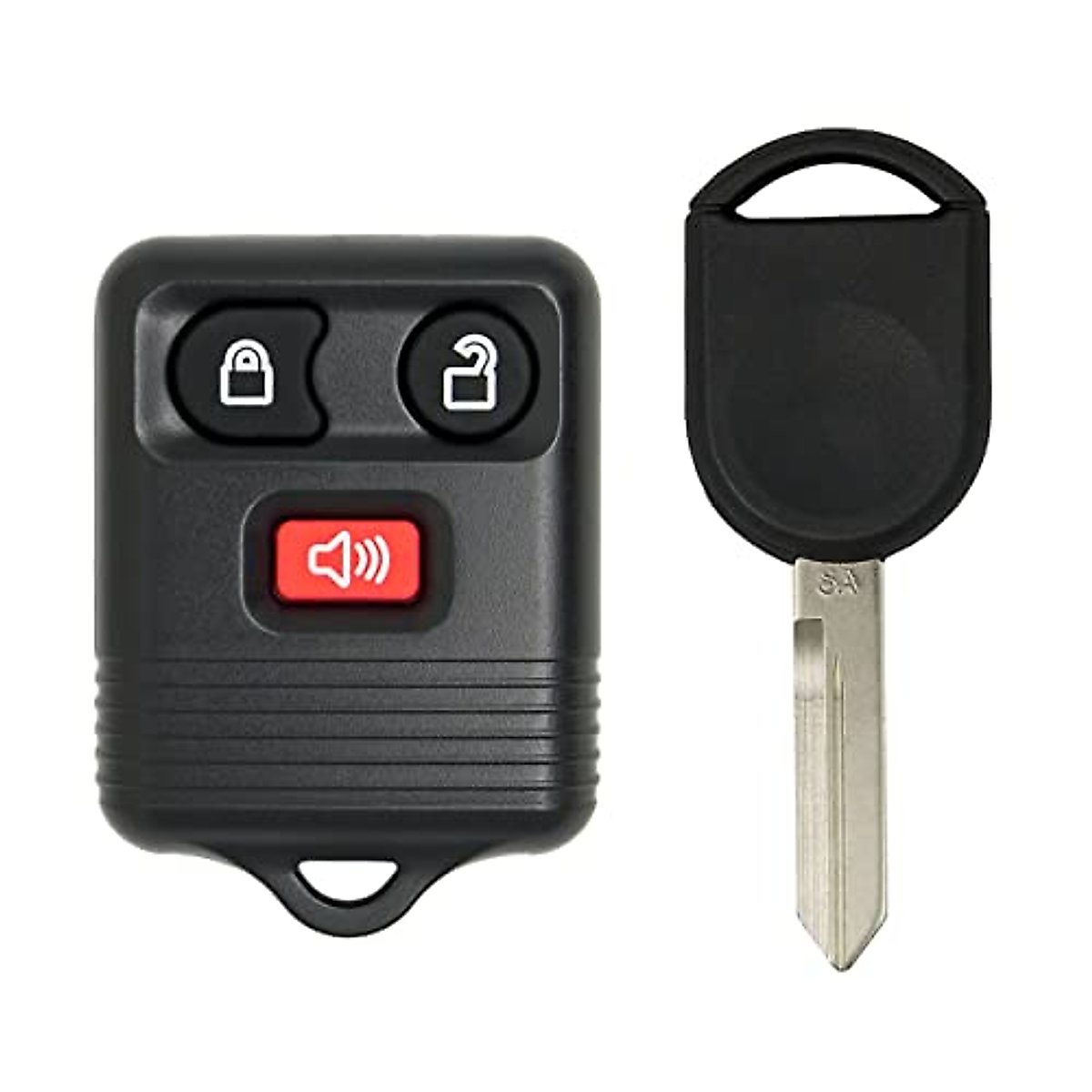 Keyless2Go Replacement for Keyless Entry Car Key Fob Vehicles That Use 3 Button CWTWB1U331, with New Uncut 80 Bit Transponder Ignition Car Key H85