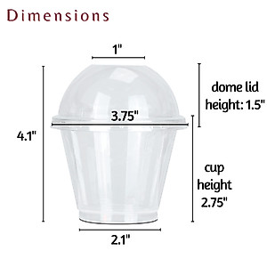 9 oz Clear Plastic Cups with Lids (No Hole) - 25 SETS Disposable Plastic cups for Parfait/Salad/Fruit/Snack, Plastic Dessert Cups for Party, Clear Disposable Plastic Togo Cups for Kids No Leaking