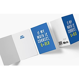 Funny Birthday Card for Men Women, Large 5.5 x 8.5 Happy Birthday Card for Him Her, Birthday Card for Dad Mom Husband Wife, 50th 60th 70th 80th Birthday Card, Karto U=Old