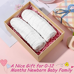 Geyoga 20 Pieces White Muslin Baby Bandana Drool Bibs Soft Scarf Bibs Breathable Burp Cloths Adjustable Baby Bibs for Teething and Drooling Baby Boy Girl Infant Newborn