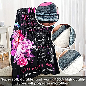 Aiishow Gifts Blanket for Mom Mother's Day, 59"x79" Cozy Flannel Throw Blankets, Rose Print Throw Blanket Gifts for Women, Unique Mother Gifts from Daughter or Son, Birthday, Mothers Day, Christmas