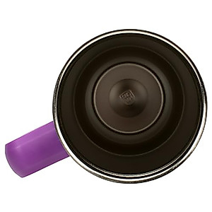 Elanze Designs Majestic Flying Dragon 40 oz. Stainless Steel, Large Water Bottle Coffee Mug, Spill & Leak Resistant, Thermal Travel Tumbler with Handle, Lid & Straw, Teal & Purple