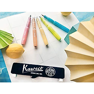 Kaweco Frosted Sport Fountain Pen Blush Pitaya, Fine Nib with Kaweco Sport Octagonal Clip Chrome (2019 Novelty)