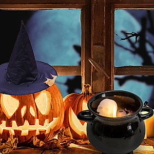 Halloween Witches Candle Cauldron Decorations Indoor - Halloween Candles Vintage Farmhouse Gothic Decoration for Home Bar Indoor Room Tables - Unique Gifts for Him Her