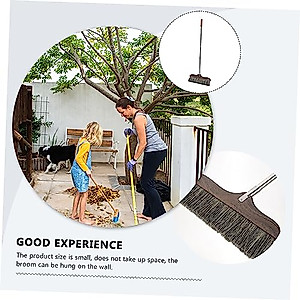 KOMBIUDA Electric Broom Bristle Broom Floor Wiping Broom Office Industrial Broom Dusting Brush Floor Cleaning Tool Kitchen Natural Broom Reusable Broom Long Handle Cleaning Broom Plastic