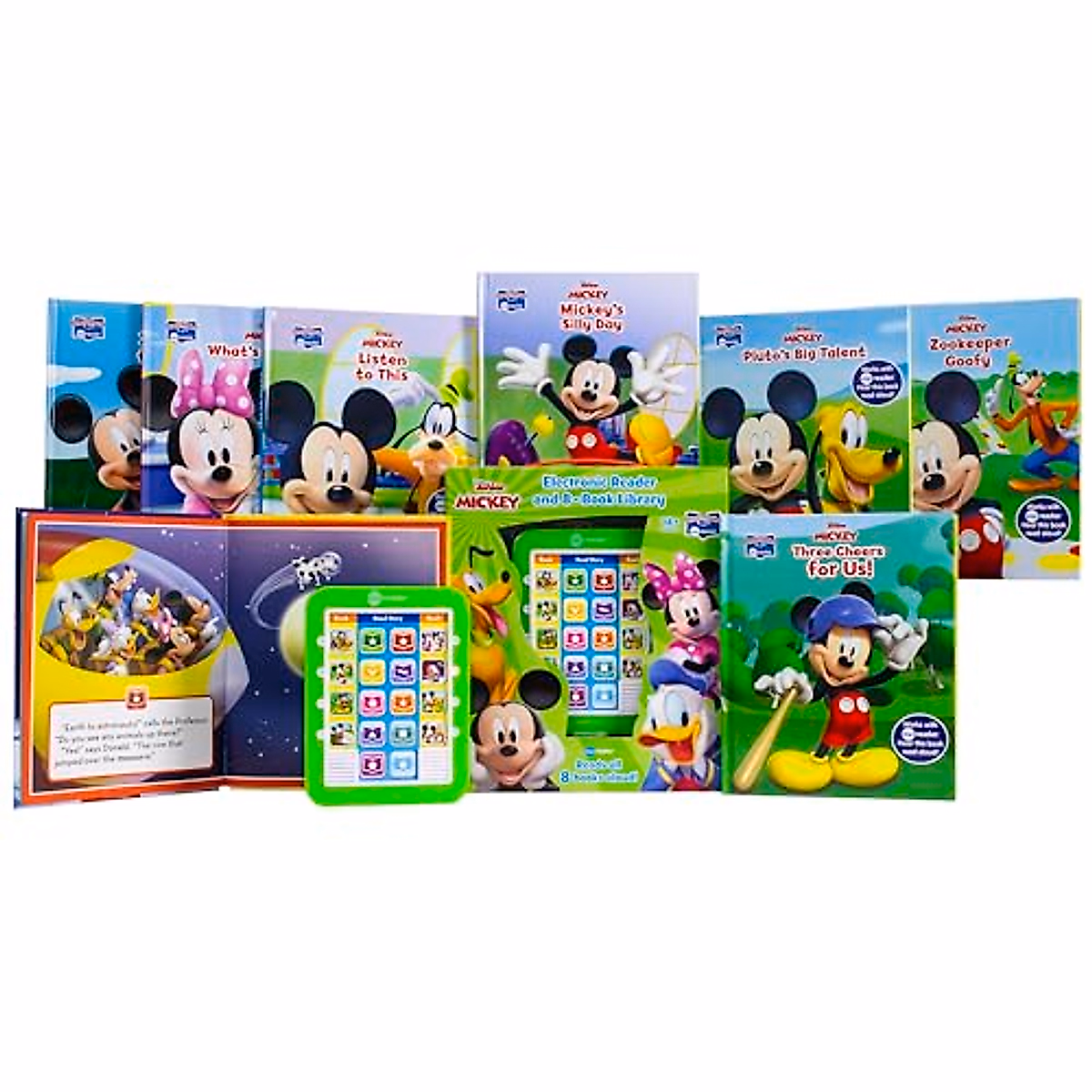 Disney Mickey Mouse - Me Reader Electronic Reader and 8 Sound Book Library - PI Kids