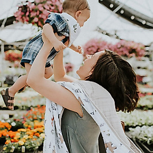 Little Unicorn – Forest Friends Cotton Muslin Quilt Blanket | 100% Cotton | Super Soft | Babies and Toddlers | Large 47” x 47” | Machine Washable