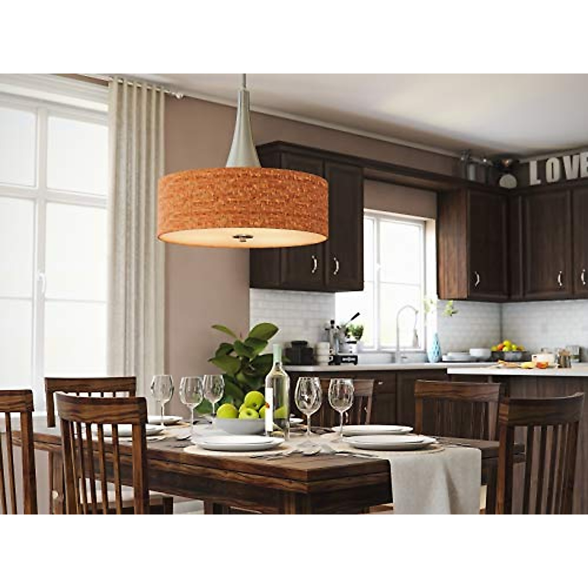 Kenroy Home 93013BS Bulletin 3-Light Pendant, Brushed Steel