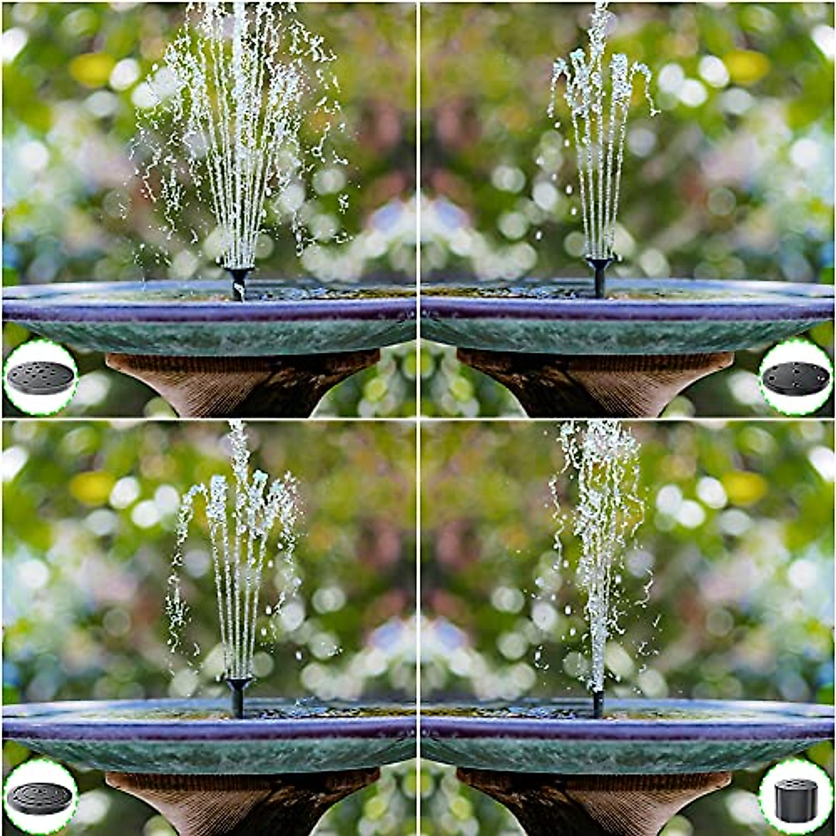 Biling Solar Water Fountain Pump Outdoor, Upgraded Solar Fountain Pond Pump Kit with Stake, Solar Powered Fountain Water Pump for Bird Bath, Garden, Backyard, Pool, Fish Tank