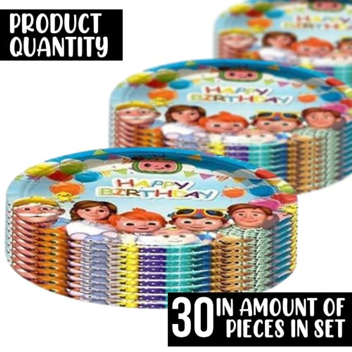 BOGAZNET 30PCS Plates 9" Birthday Decorations Party Plates for Party Supplies Party Favors 1st Birthday Birthday Party Decorations