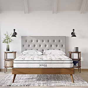 Modway Jenna 8” Innerspring and Memory Foam Queen Mattress With Individually Encased Coils
