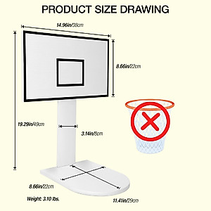 MORNING SUN Basketball Trash Can Holder, Basketball Trash Can Wooden Display (Excluding Trash Can), Garbage Bin Basketball Hoop for Home Office Kitchen Living Room