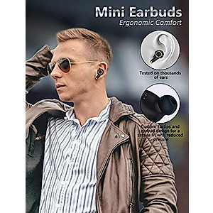 Bluedio Bluetooth Wireless Earbuds, P(Particle) Wireless Earbud Headphones in-Ear Earphones with Charging Case, Mini Car Headset Built-in Mic for Cell Phone/Running/Android, 6Hrs Playtime