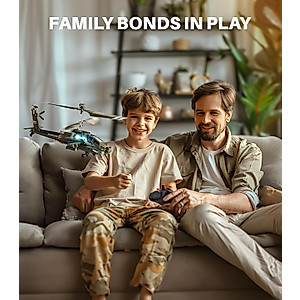 SYMA RC Helicopters, S51H Remote Control Helicopter 2.4GHz Military Army Helicopter Toys for Boys Girls Kids with Altitude Hold, One Key Take Off/Landing, LED Light, Low Battery Reminder