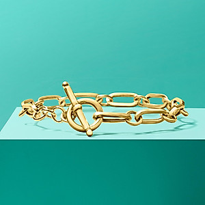 Ross-Simons Toggle Paperclip Link Bracelet
