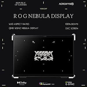 ROG FLOW Z13-ACRNM RMT02 (2023), Gaming Laptop Tablet, 13.4” Nebula Display 16:10 QHD 165Hz, GeForce RTX 4070, Intel Core i9-13900H, 32GB LPDDR5, 1TB PCIe 4.0, Wi-Fi 6E, Windows 11 Pro, GZ301VIC-RMT02