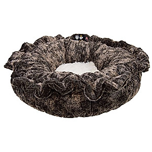 Bessie and Barnie Ultra Plush Koala/ Snow White Deluxe Luxury Shag Dog/Pet Lily Pod Bed Machine Washable