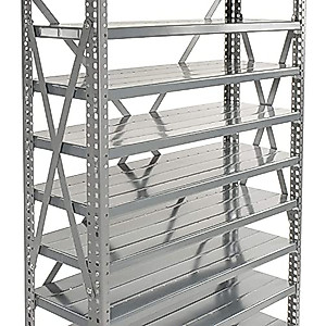 Global Industrial 13 Shelf Steel Shelving with (60) 4" H Plastic Shelf Bins, Green, 36x12x72