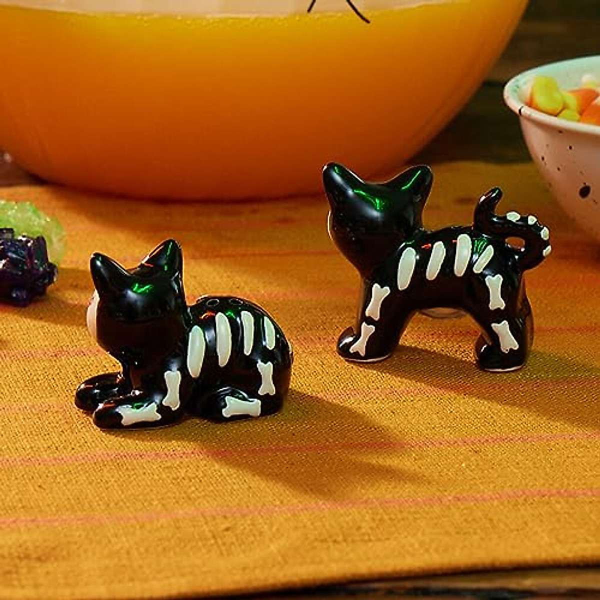 Sugar Skull Cat Mini Salt Shaker