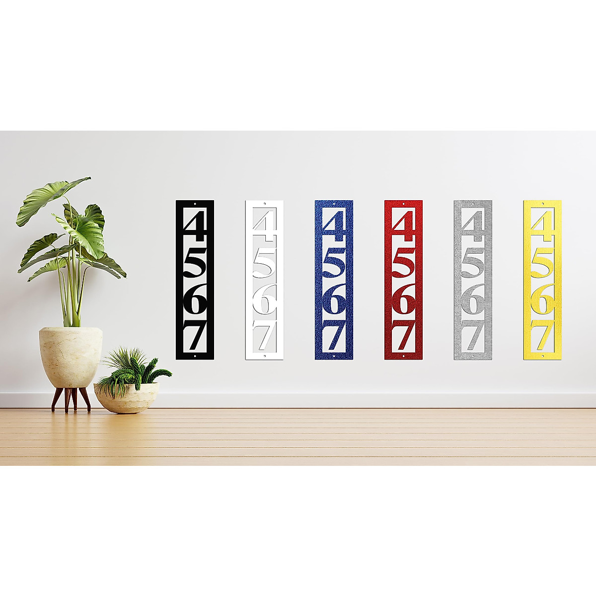 Custom Address Marker, Metal Address Sign, Vertical House Number, Address Number for Mailbox18"-44"