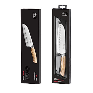 Cangshan OLIV Series 7-Inch Santoku Knife, Forged Swedish 14C28N Steel, 501608