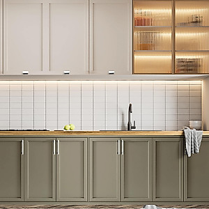 JOY DECOR 10 Pack Polished Chrome Cabinet Pulls Kitchen Handles for Cabinets 6 Inch Length with 5 Inch Hole Center Kitchen Cabinet Door Handles for Kitchen Cabinets and Dresser Drawers