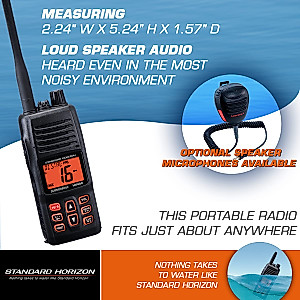 Standard Horizon HX400 W/SBR-29LI, Handheld VHF Marine Radio