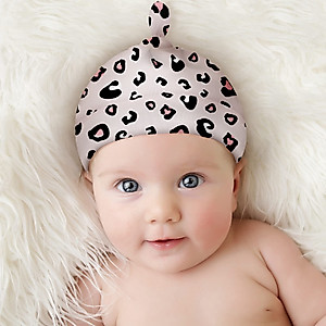 SATINIOR 3 Pieces Sublimation Blank Baby Beanie Hats White Blank Newborn Knotted Beanie Caps Adjustable Sublimation Infant Baby Hats for Boys Girls